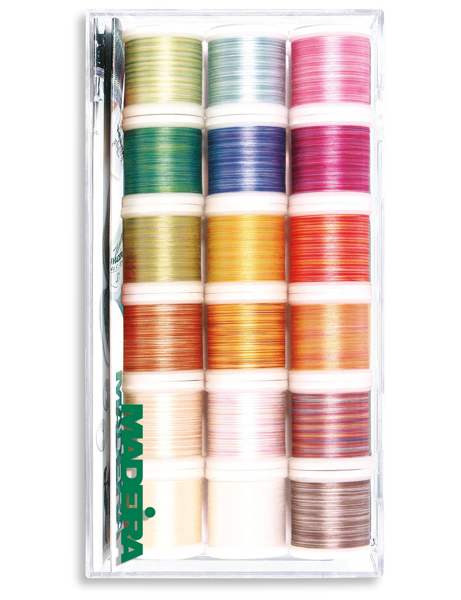 Madeira Cotona 50 Cotton Thread - 18 x 220 Yards Variegated Assortment ...