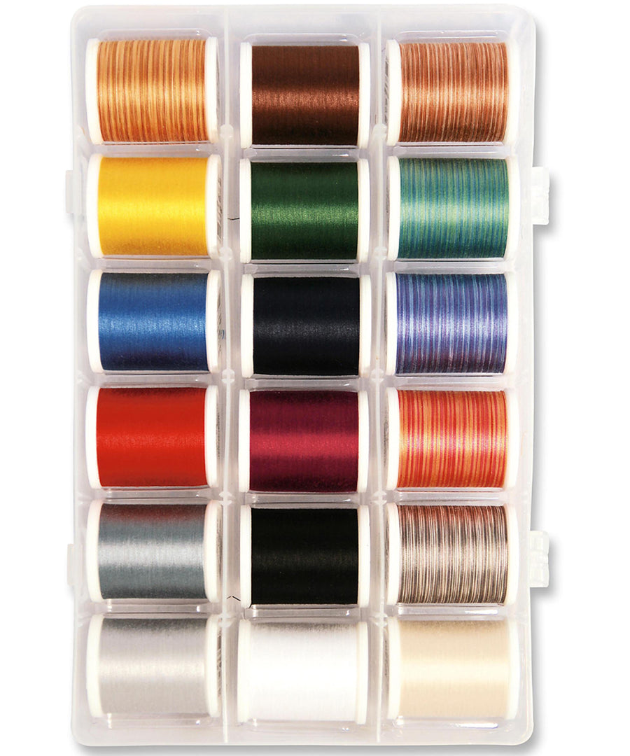 Madeira Cotona 50 Cotton Thread - 18 x 1100 Yards - Assortment Box ...