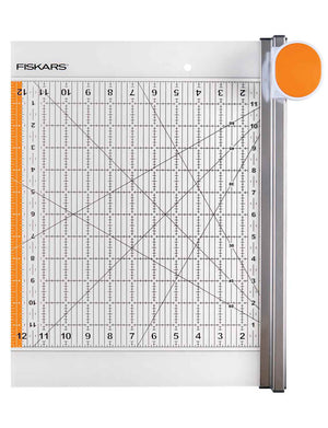 Fiskars 12" x 12" Rotary Cutter/Ruler Combo - Accurate Fabric Cutting ...